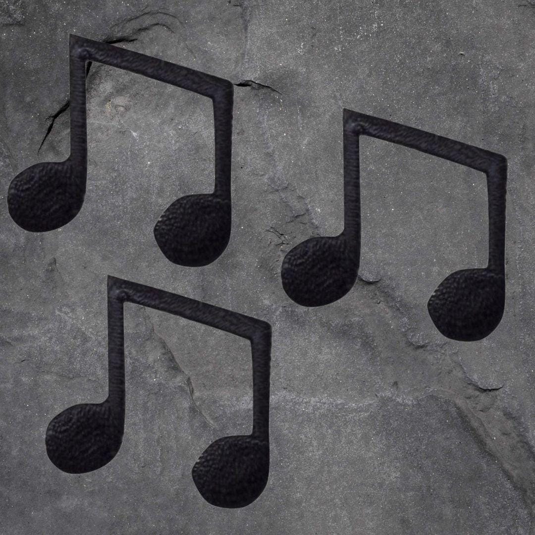 Black Double Note Patch Set - 3 Pack, Musician, Music Sheet, Applique ...