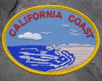California Embroidered Patch, 3.5" Iron on State Applique, Beach Surf ...