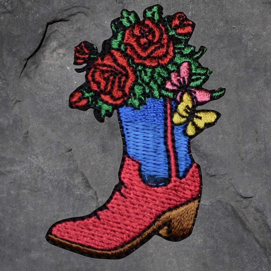 Cowboy Boot Patch Set - Western, Cowboy Hat, Flower, Rancher, Roses ...