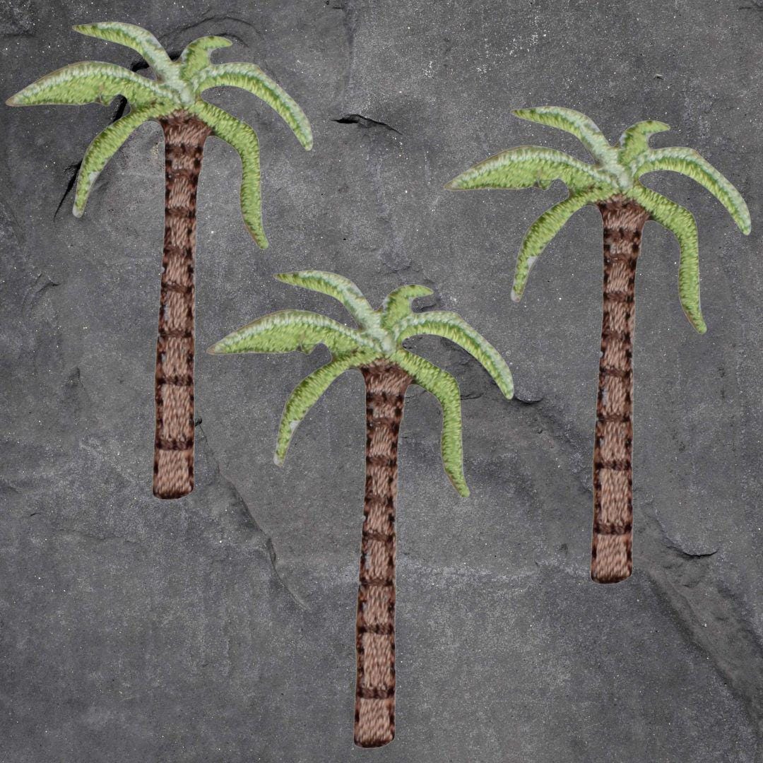 Palm Tree Patch Set - 3 Pack, Tropical Island, Applique (iron On) - Etsy