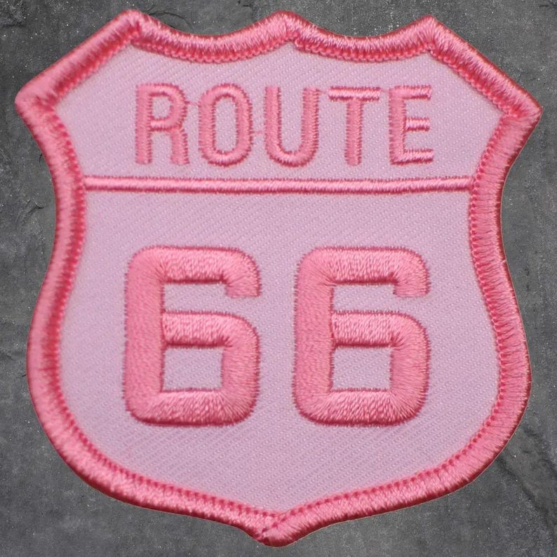 Route 66 Patch - Pink, Highway, Biker, Motorcycle Badge (iron On) - Etsy