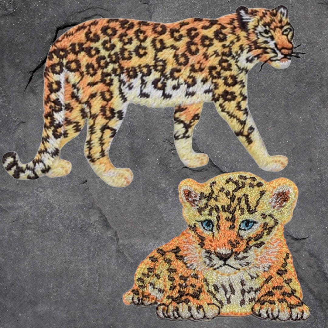 Leopard Patch Set - Cougar, Panther, Cheetah, Puma, Applique (iron On ...