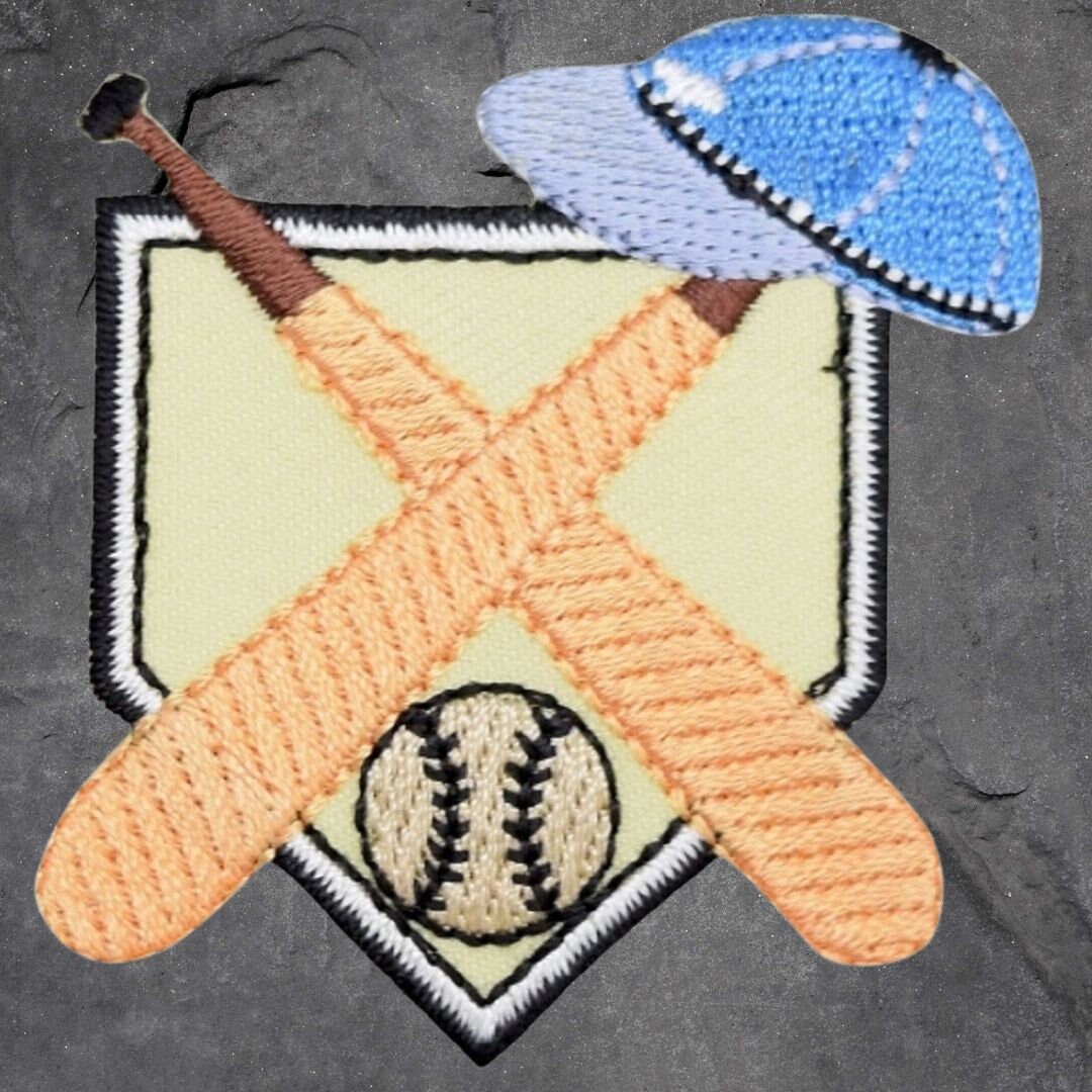 Baseball Patch Set Bat, Ball, Home Plate, Batter, Sports Badge - Etsy