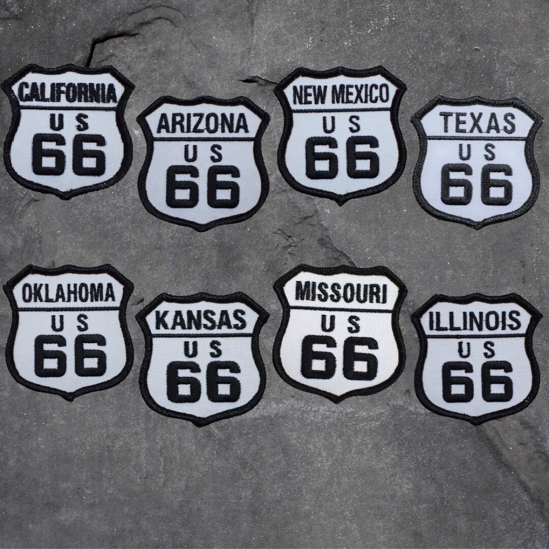 Route 66 State Patch Set - Highway, Drive, USA, Open Road 2.5" (iron On ...