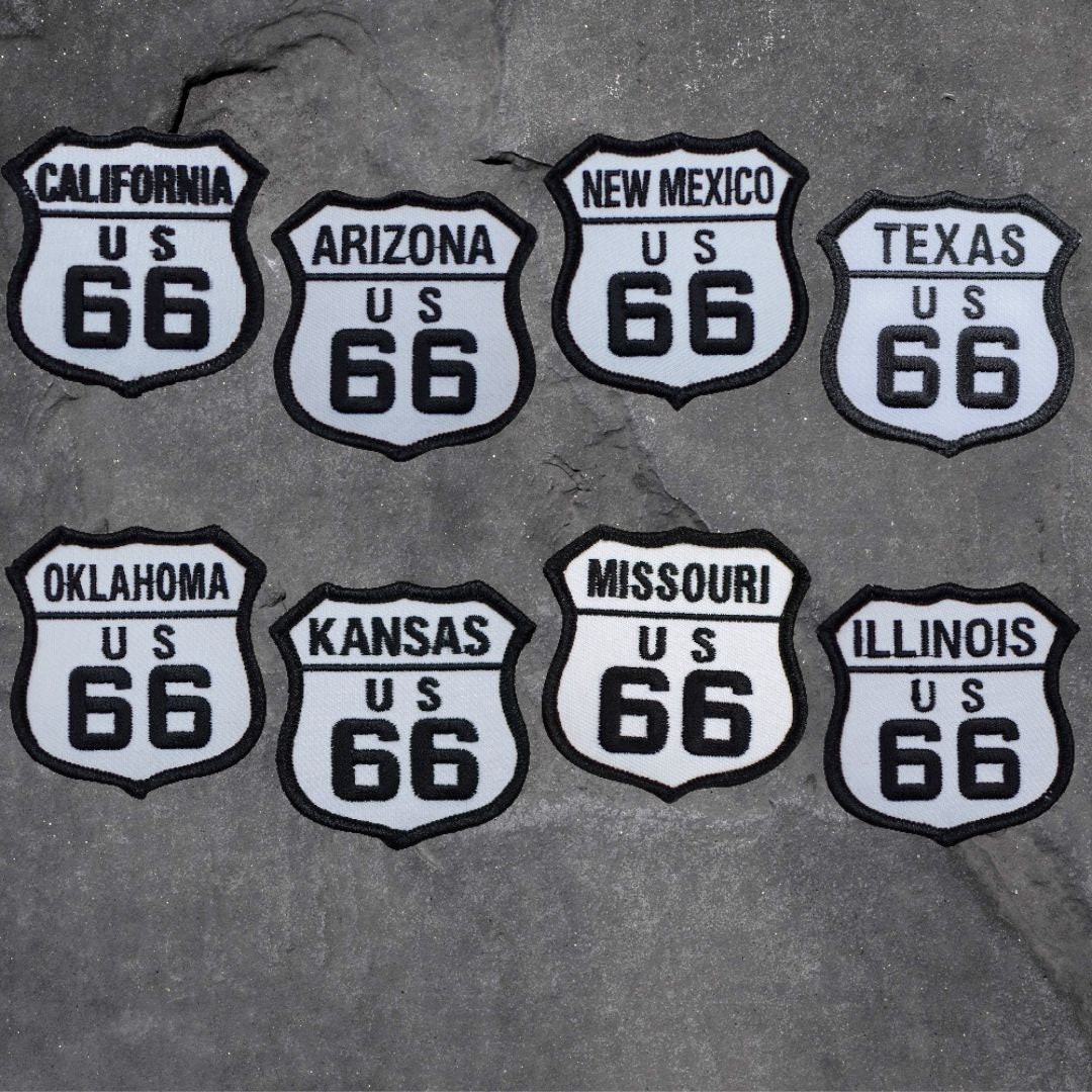 Route 66 State Patch Set Highway Drive USA Open Road - Etsy