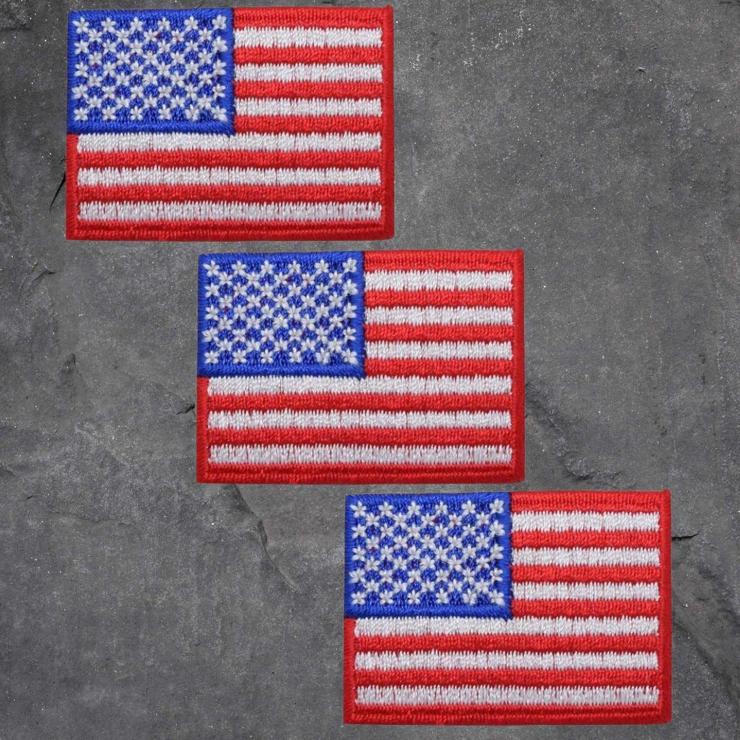 American Flag Patch Set - 3 Pack, USA, Freedom, Applique (iron On) - Etsy