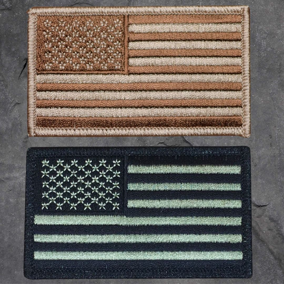 American Flag Patch Set - Desert Camo Flag, Olive Drab Green Flag (iron On) - Etsy