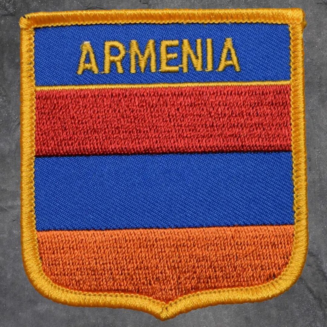 Armenia Patch - Republic of Armenia, Flag, Shield, Applique (iron On ...