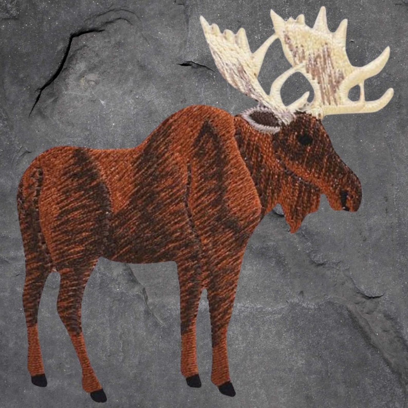 Moose Patch Set - Animal Badge, Antlers, Applique (iron On) - Etsy