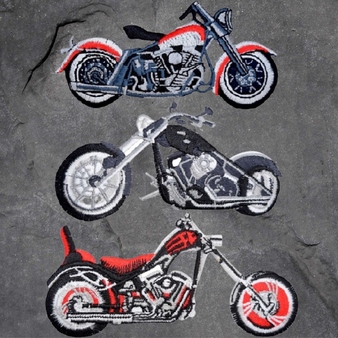Motorcycle Patch Set - Biker, Chopper, Cruiser, Biker Badge(iron On) - Etsy