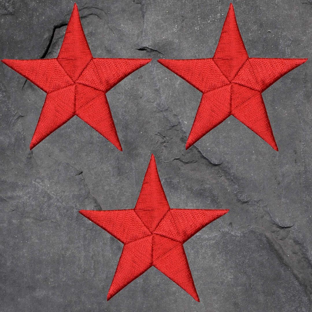 Red Star Patch Set - 3 Pack, Military, Applique (iron On) - Etsy