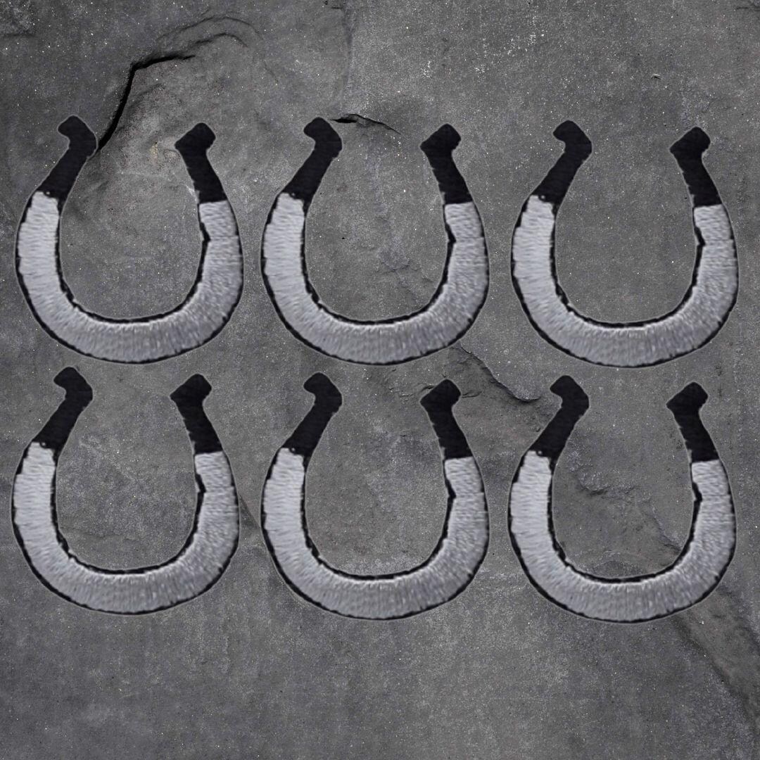 Horseshoe Patch Set - 6 Pack, Cowboy, Western, Horse, Applique (iron On ...