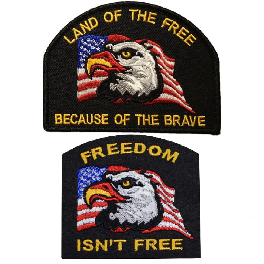 Freedom Patch Set Land of the Free USA Freedom Isn't - Etsy