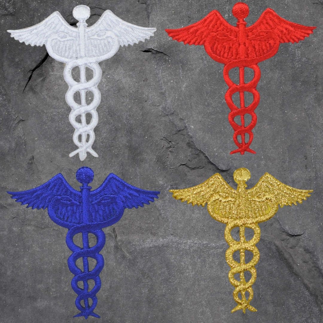 Caduceus Patch Set - Doctor, EMT, Nurse, Medical, Applique, Paramedic ...