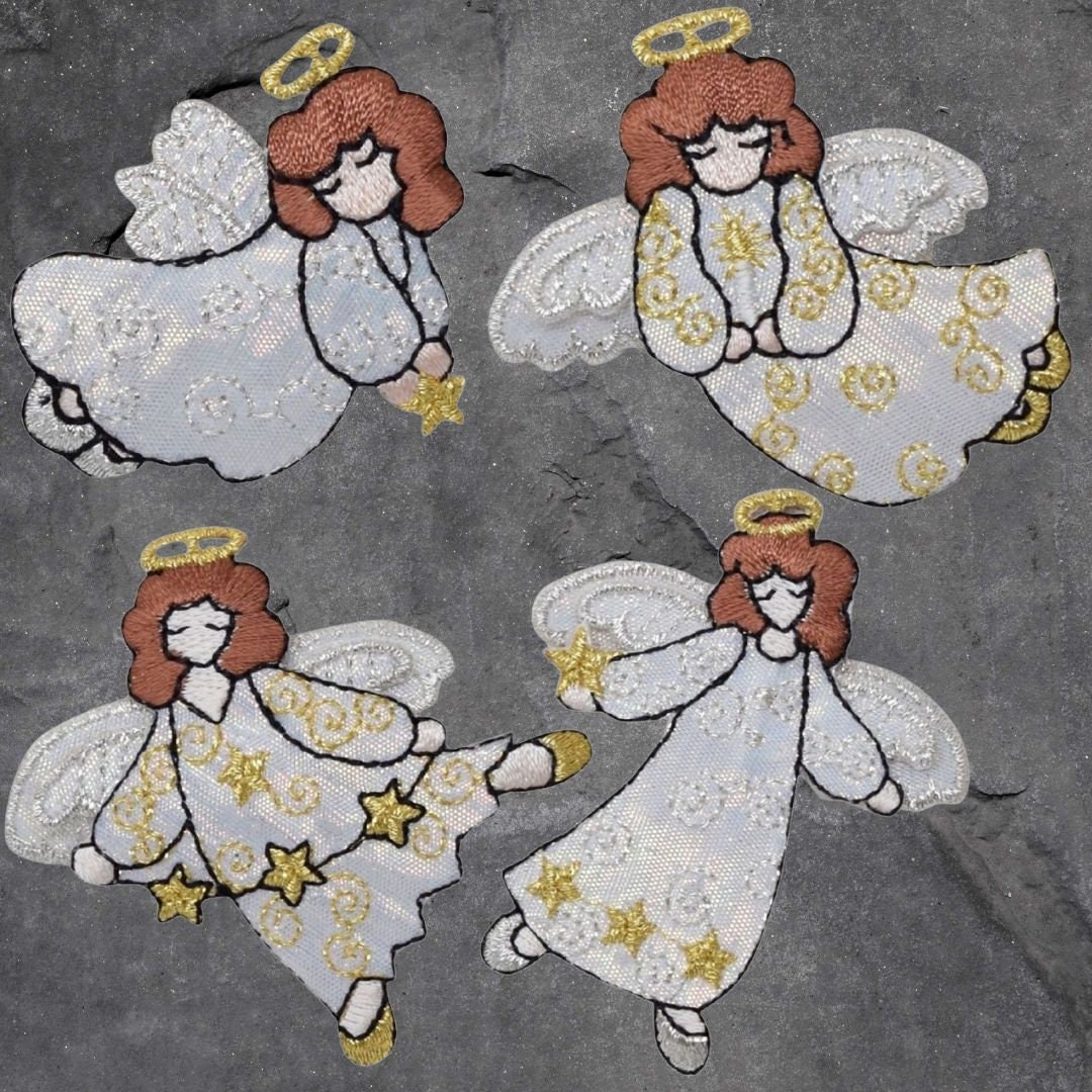 Angel Patch Set - Applique, Praying, Religious, Halo Badge (iron On) - Etsy