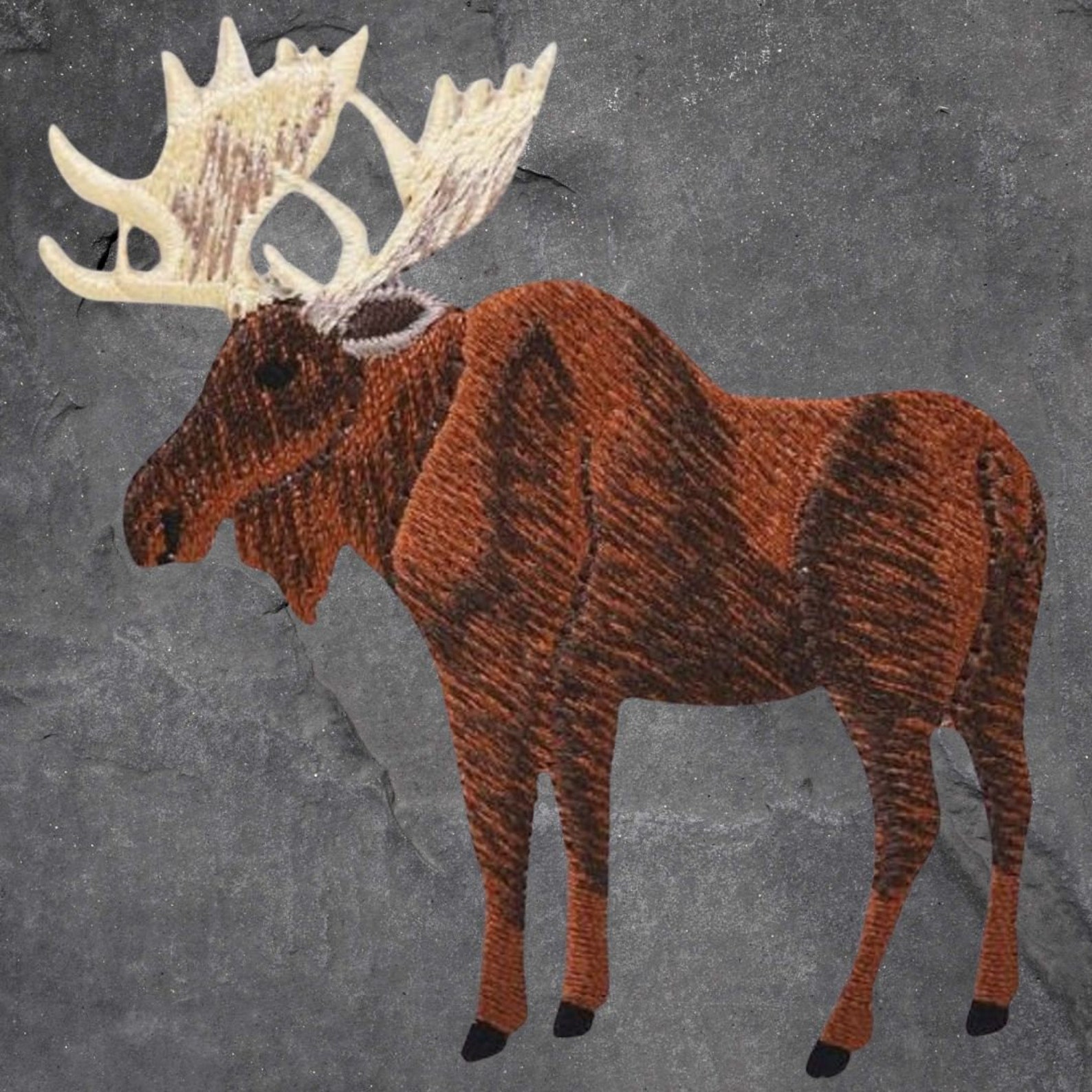 Moose Patch Set - Animal Badge, Antlers, Applique (iron On) - Etsy