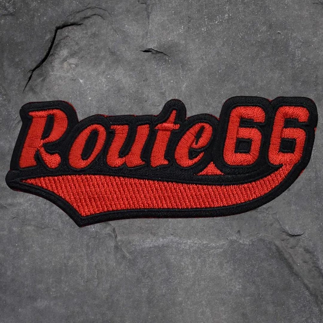 Route 66 Patch - Embroidered Red/black RT 66 Badge (iron On) - Etsy