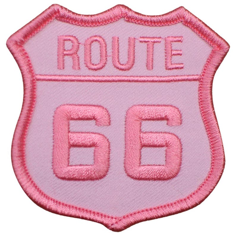 Route 66 Patch - Pink, Highway, Biker, Motorcycle Badge (iron On) - Etsy