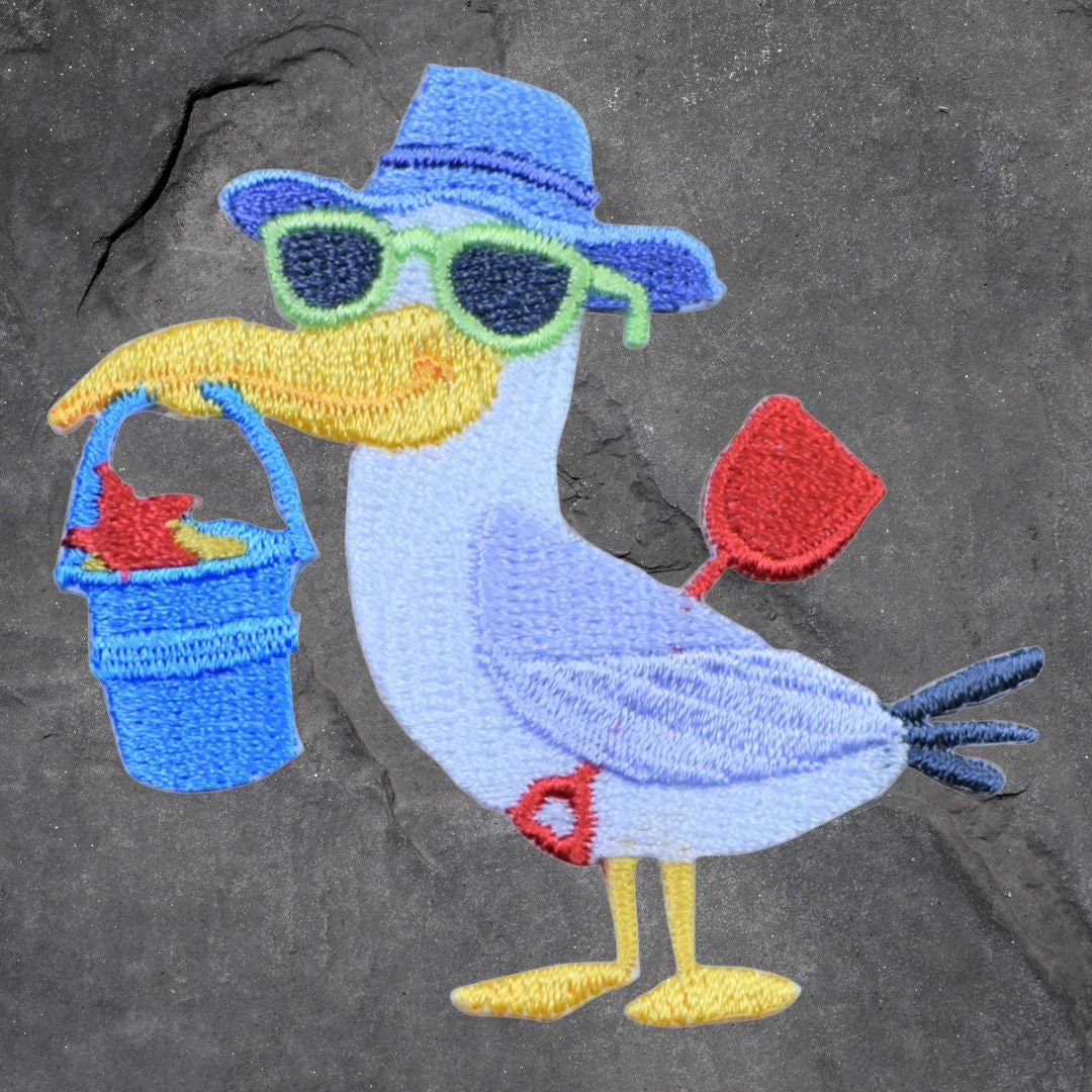 Beach Critters Patch Set - Ocean, Sand Toys, Turtle, Seagull, Sunglass ...