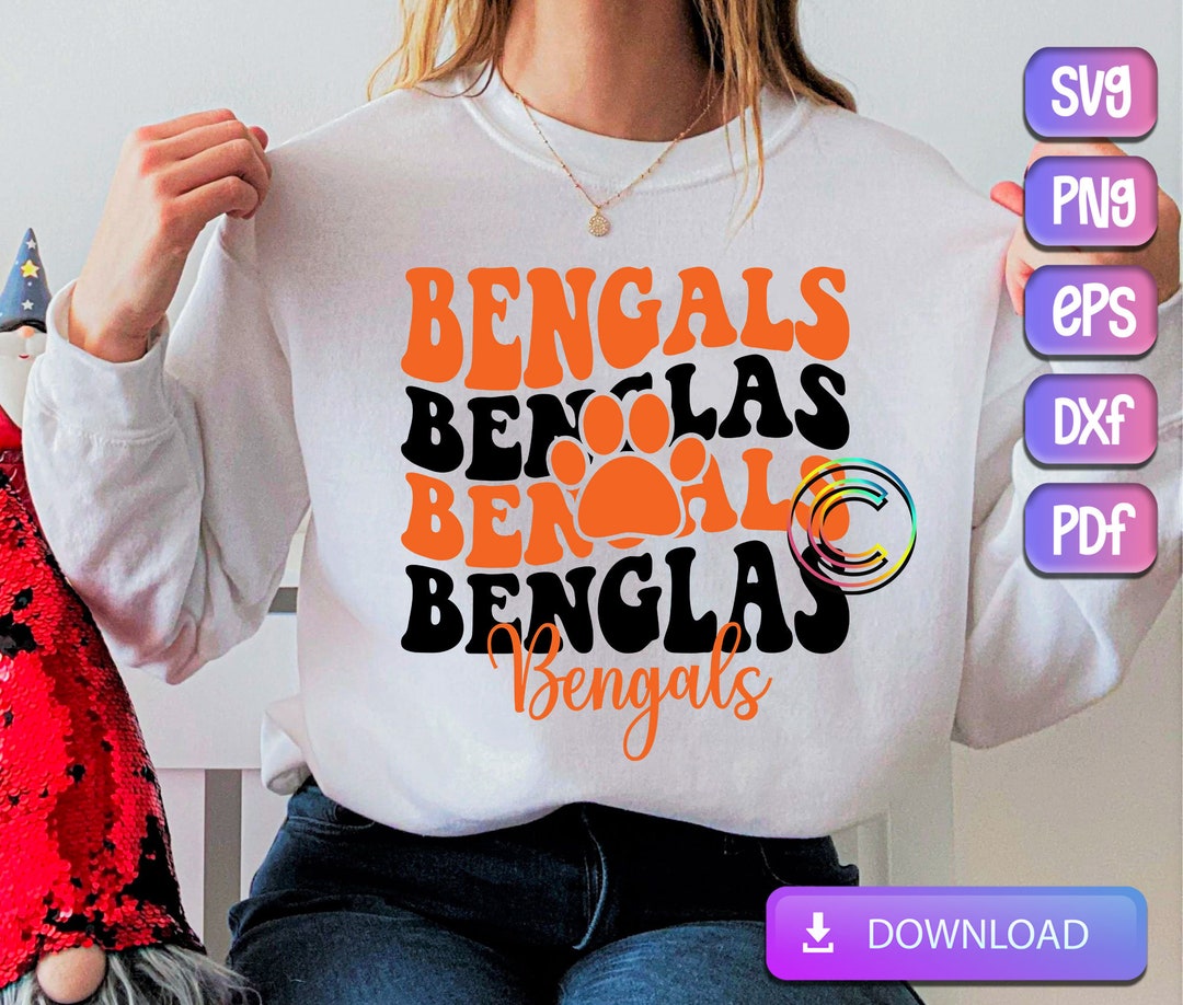 Stacked Bengals Paw SVG Bengals Mascot Svg Bengals Svg - Etsy