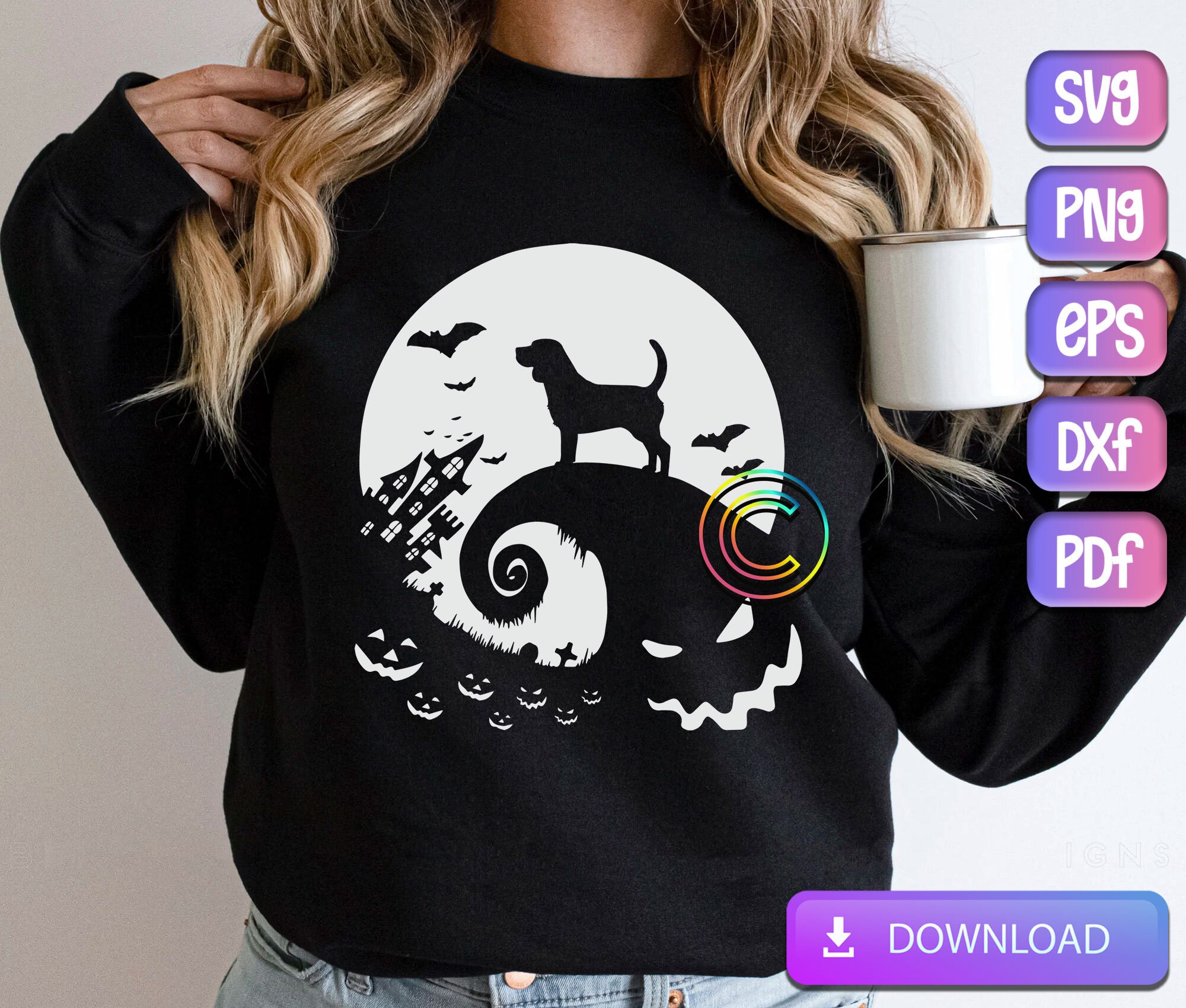 Halloween Beagle and Moon SVG Beagle SVG Dog Halloween Svg - Etsy