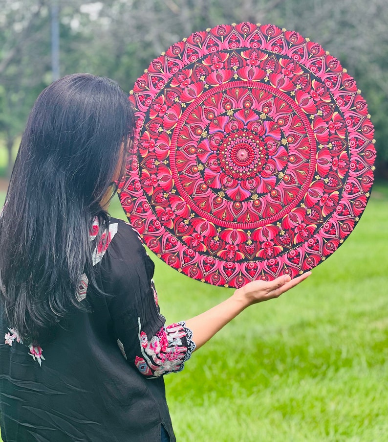 Red Mandala 24 Inch - Etsy