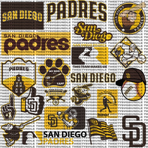 Sd Padres Font - Etsy