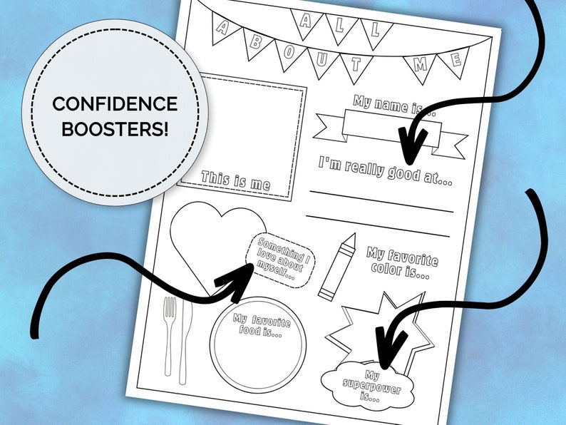 All About Me Coloring Page | All About Me Printable | All About Me ...