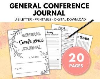 General Conference Journal LDS Printable Journal Women's LDS Journal ...