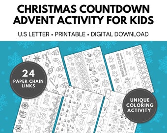 Christmas Paper Chain Link Countdown, Christmas Kindness Countdown for ...