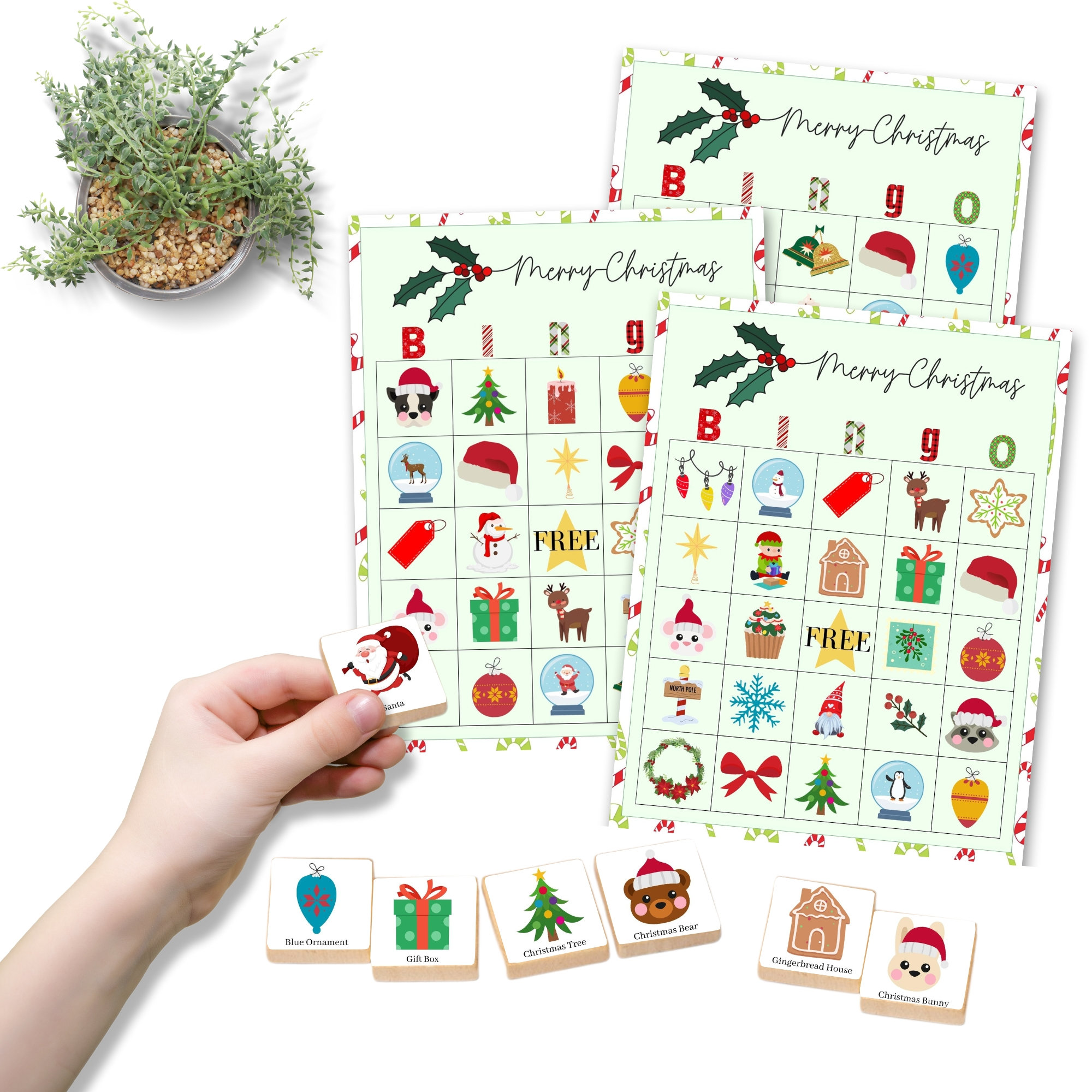 Printable Christmas Bingo Game INSTANT DOWNLOAD Festive Holiday Print ...