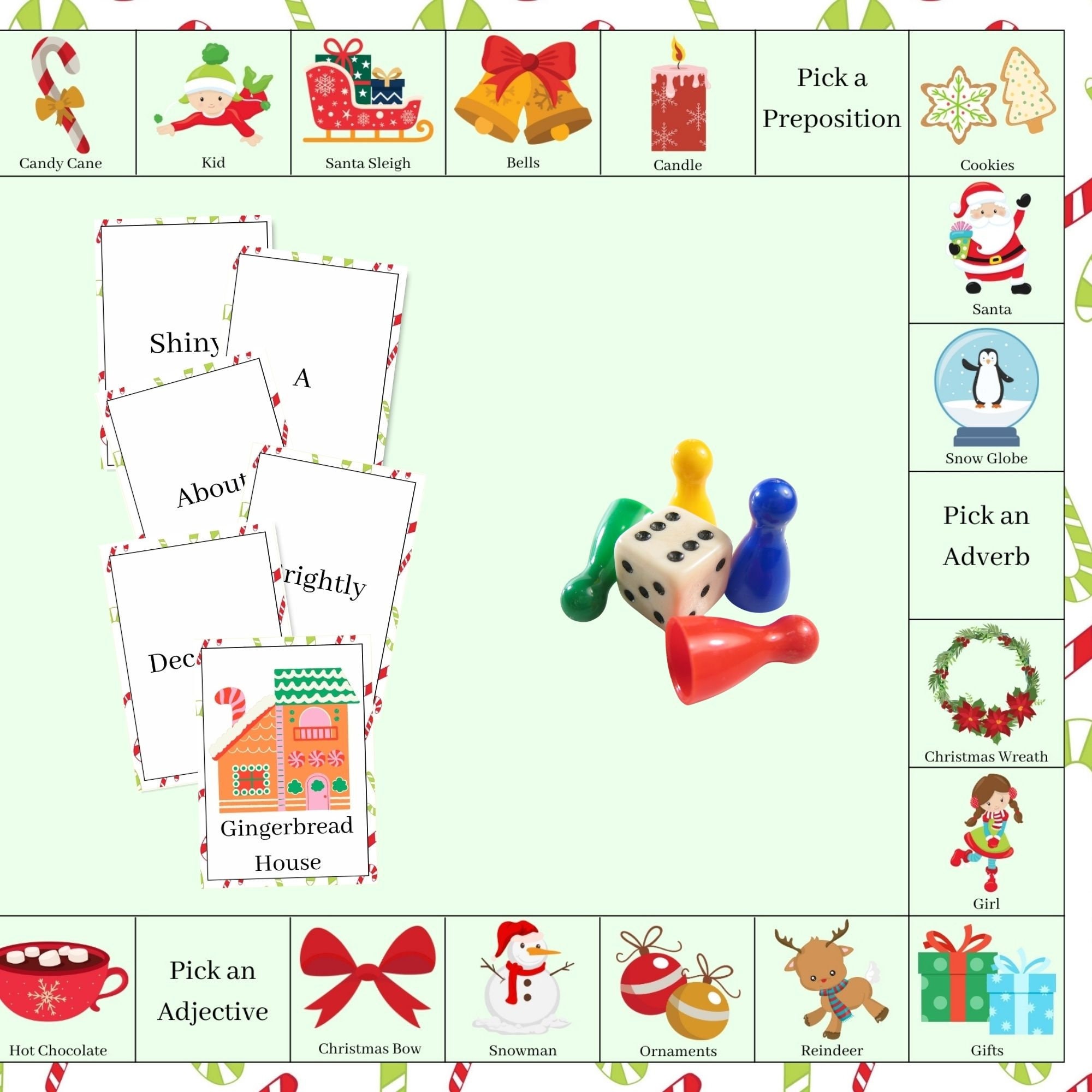 Printable Christmas Board Game - INSTANT DOWNLOAD Fun and Festive ...
