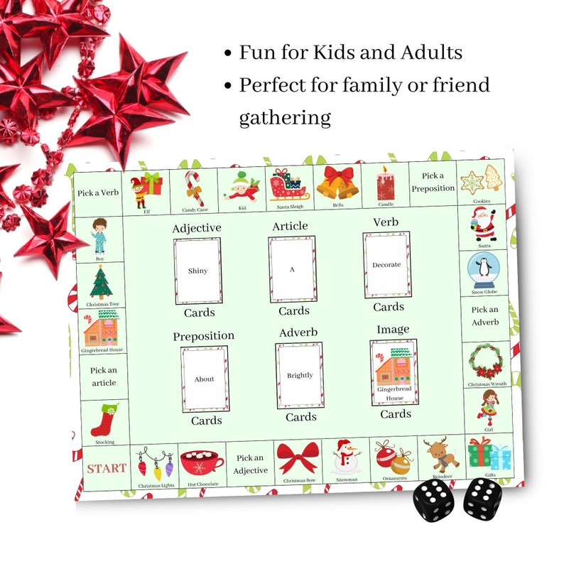 Printable Christmas Board Game INSTANT DOWNLOAD Fun and Festive Holiday ...