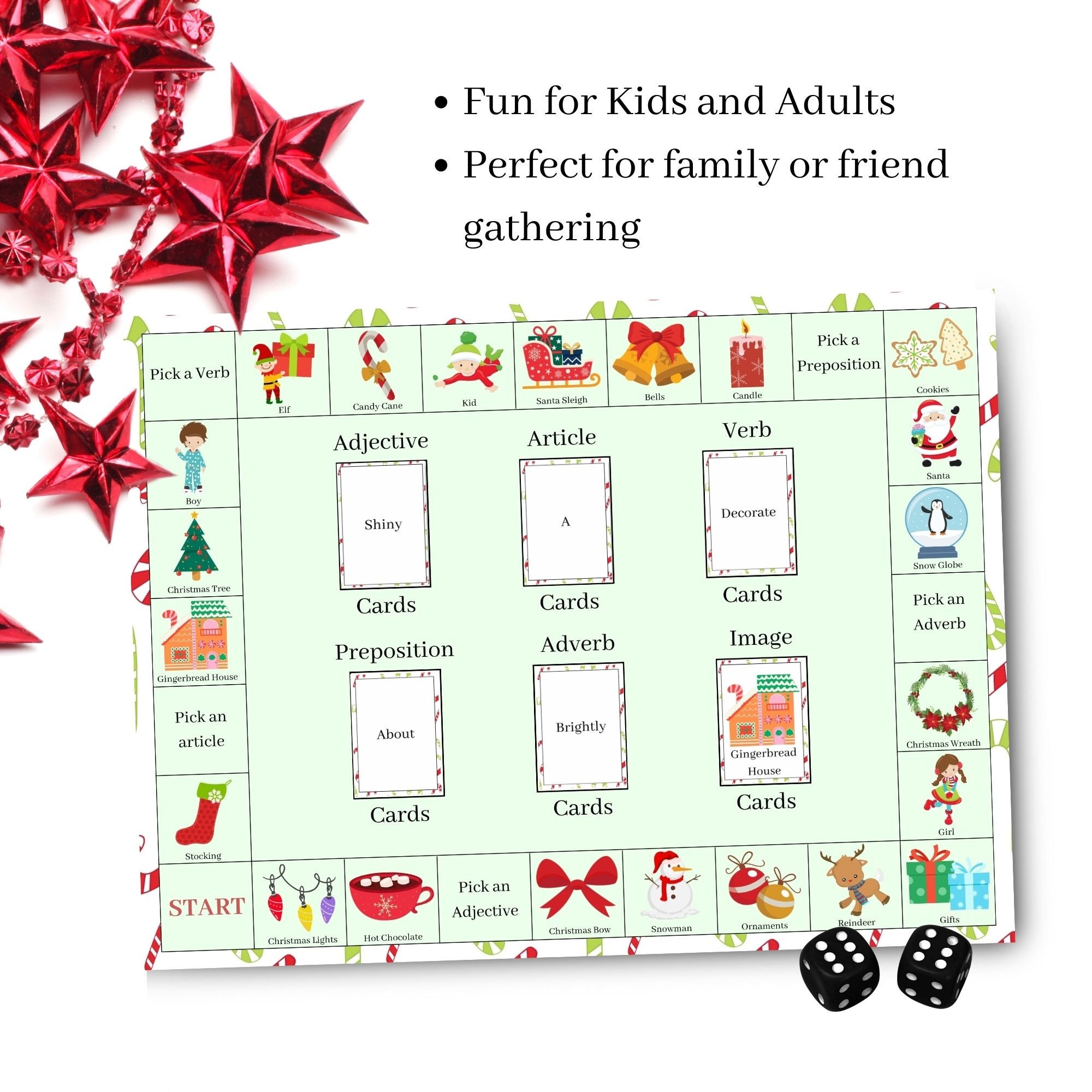 Printable Christmas Board Game - INSTANT DOWNLOAD Fun and Festive ...