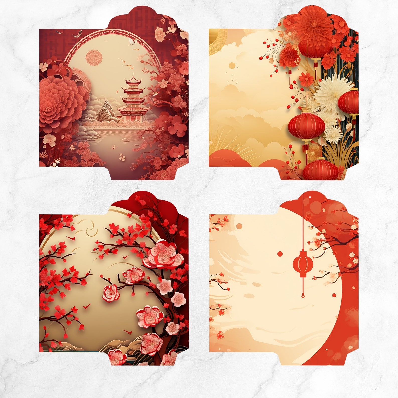 Printable Vietnamese Tet Red Envelopes: Lunar New Year Lixi (PDF) - Etsy