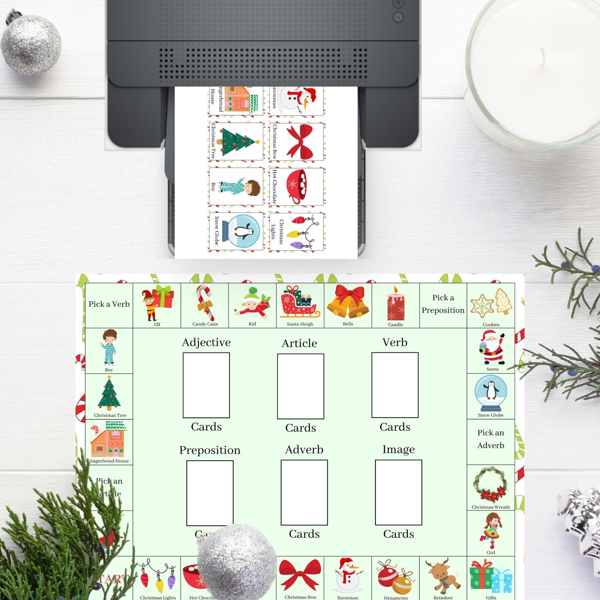 Printable Christmas Board Game - INSTANT DOWNLOAD Fun and Festive ...