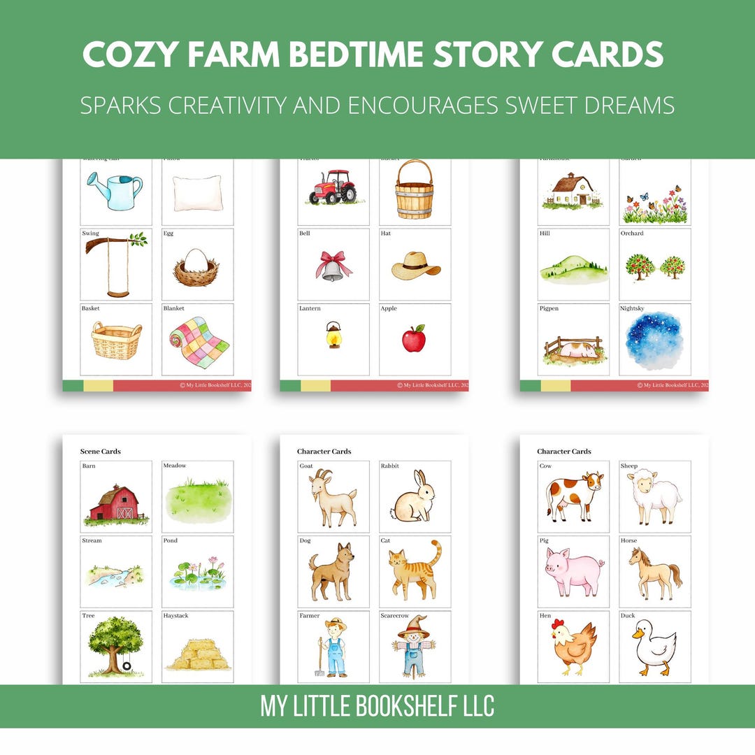 Printable Farm Animal Story Telling Cards - Instant Download - LF01 - Etsy