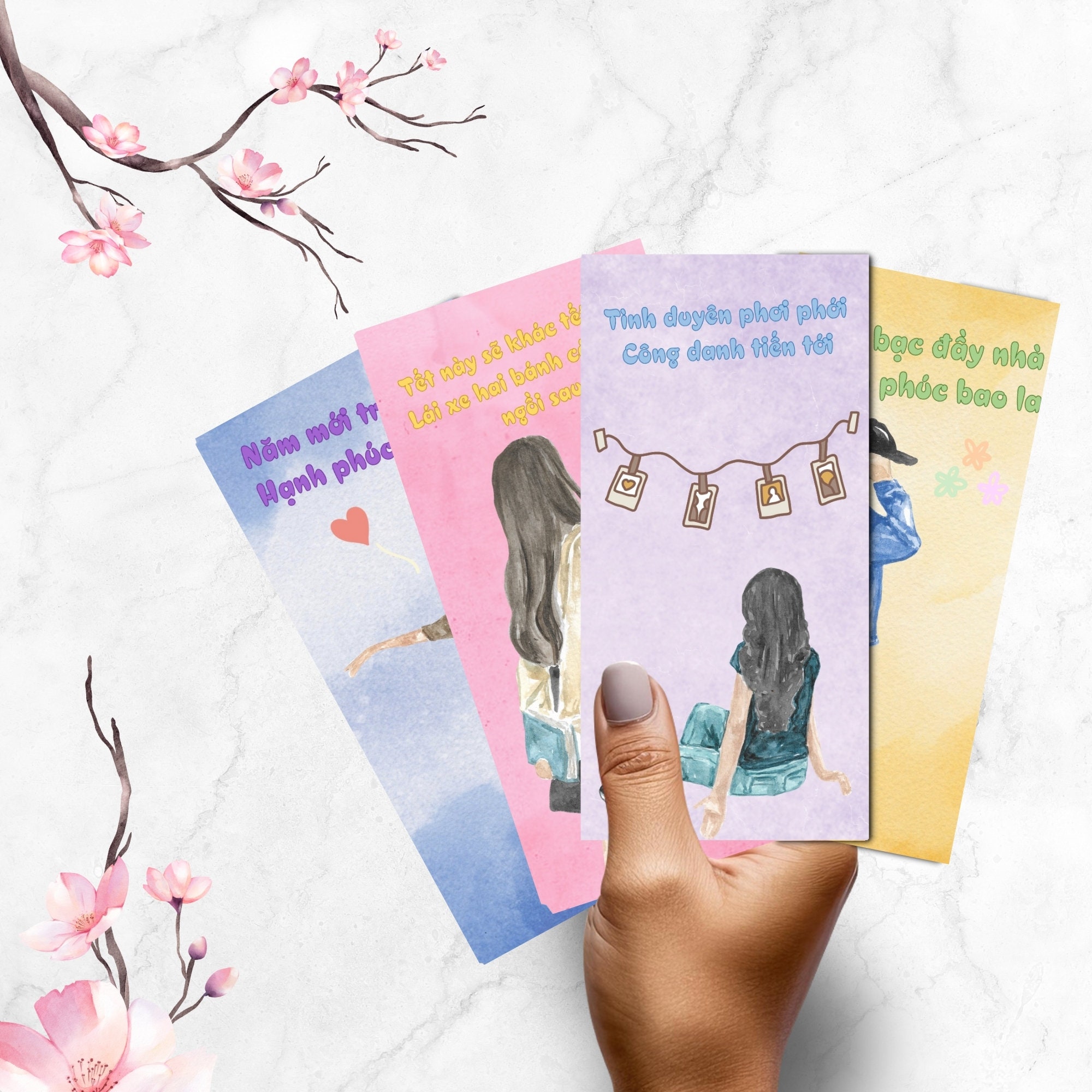 Printable Vietnamese Tet Red Envelopes - INSTANT DOWNLOAD Lunar New ...