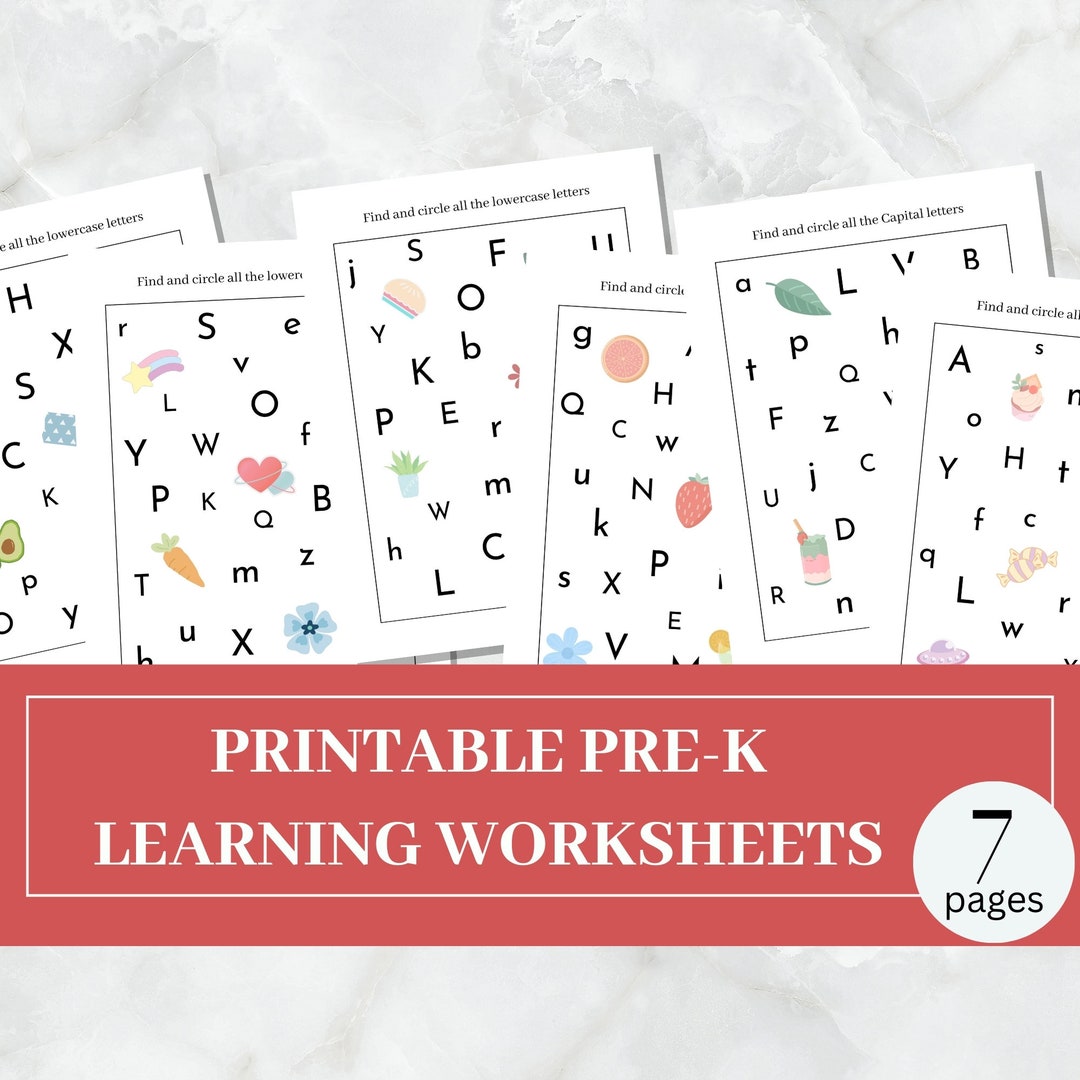 Alphabet Learning Worksheets: Capital and Lowercase Letters (printable ...