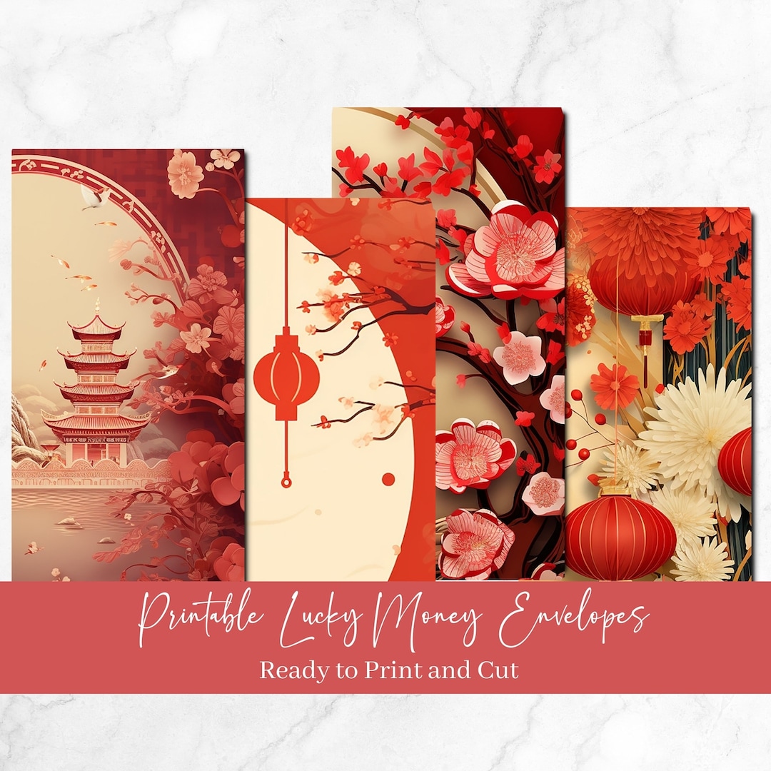 Printable Vietnamese Tet Red Envelopes: Lunar New Year Lixi (PDF) - Etsy