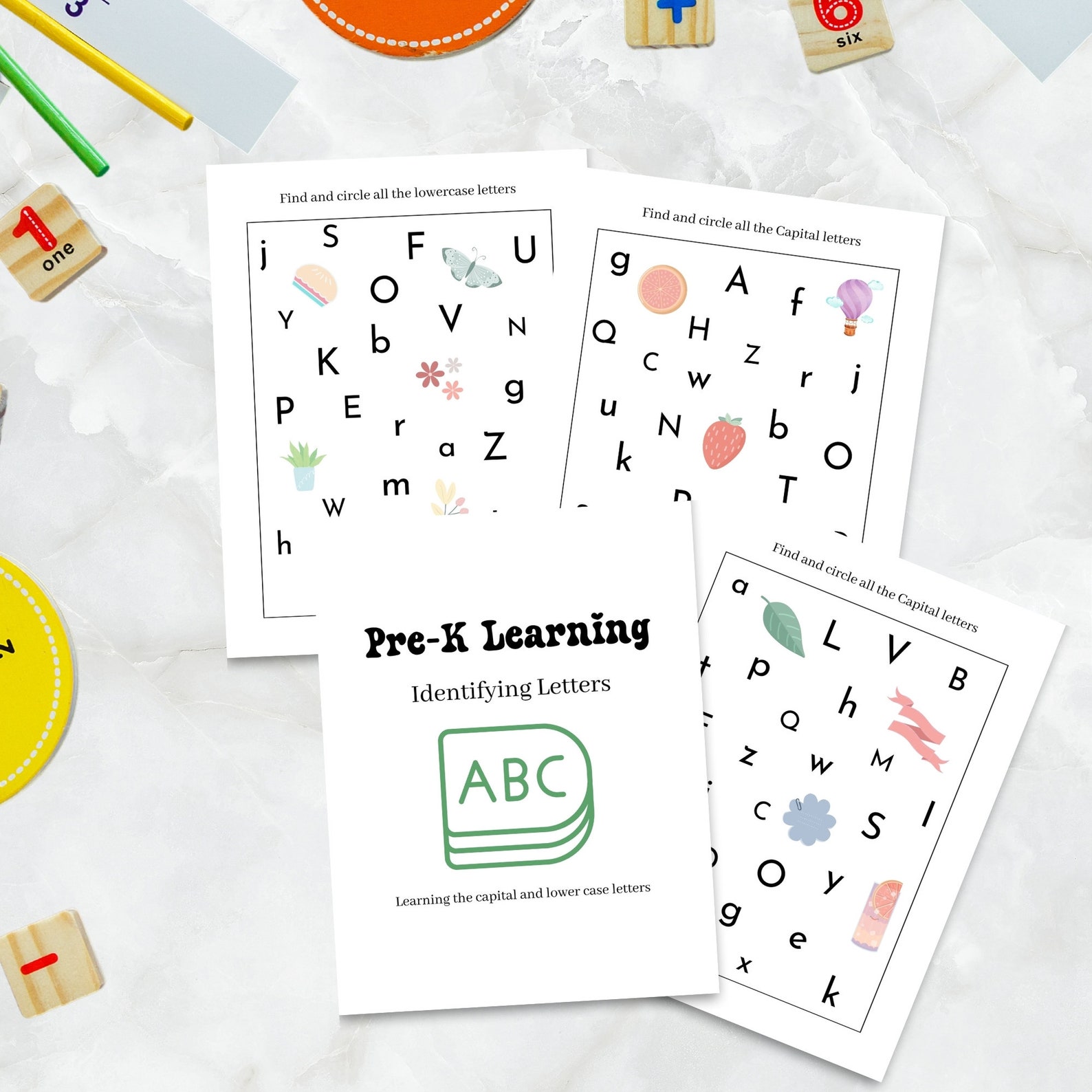Alphabet Learning Worksheets: Capital and Lowercase Letters (printable ...