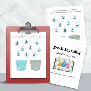 Alphabet Sorting Activity: Preschool Learning Worksheets (printable PDF ...