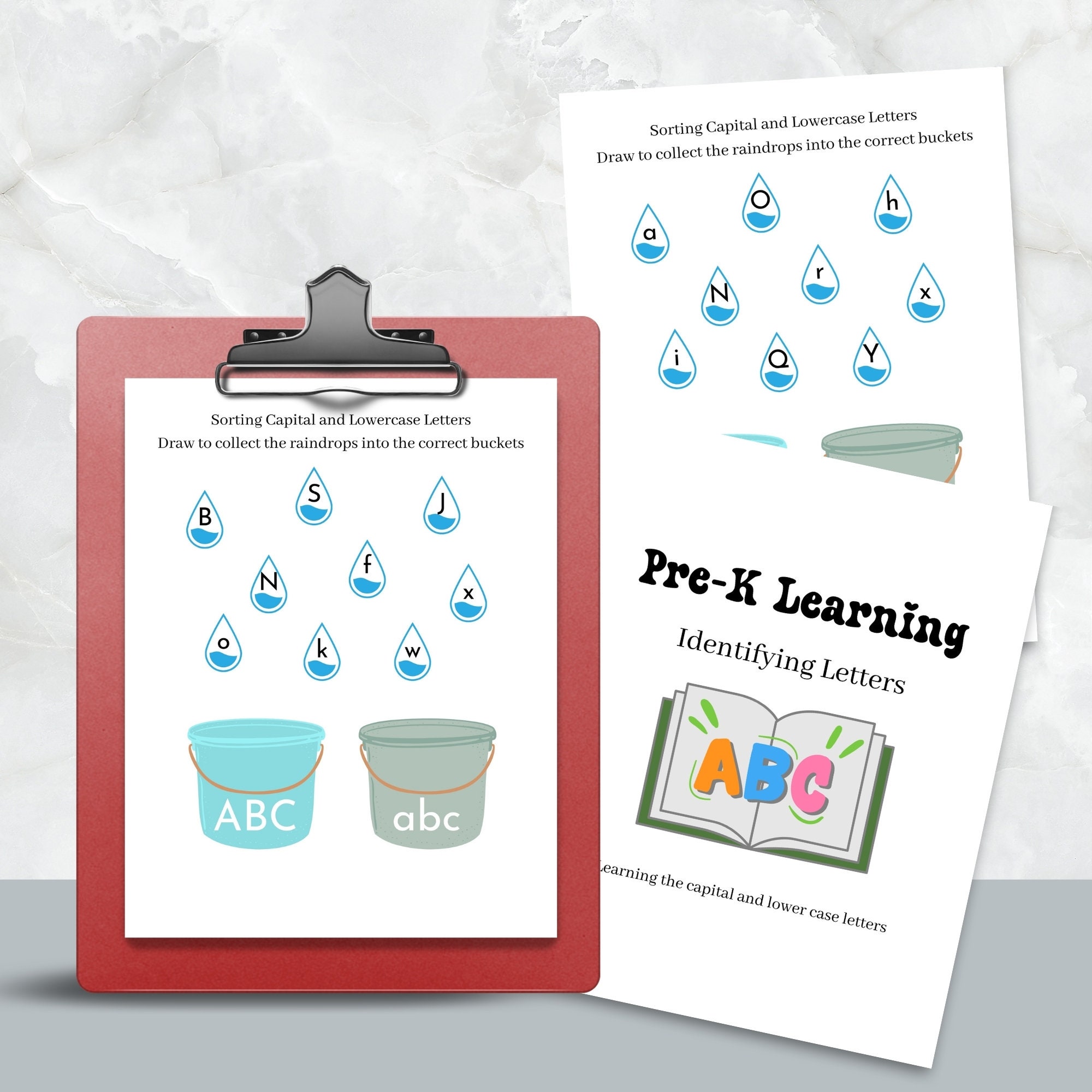 Alphabet Sorting Activity: Preschool Learning Worksheets (printable PDF ...