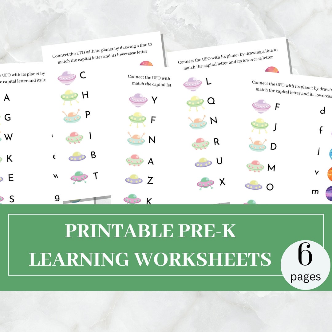 Matching Letters Alphabet Worksheets: Preschool Learning (printable PDF ...
