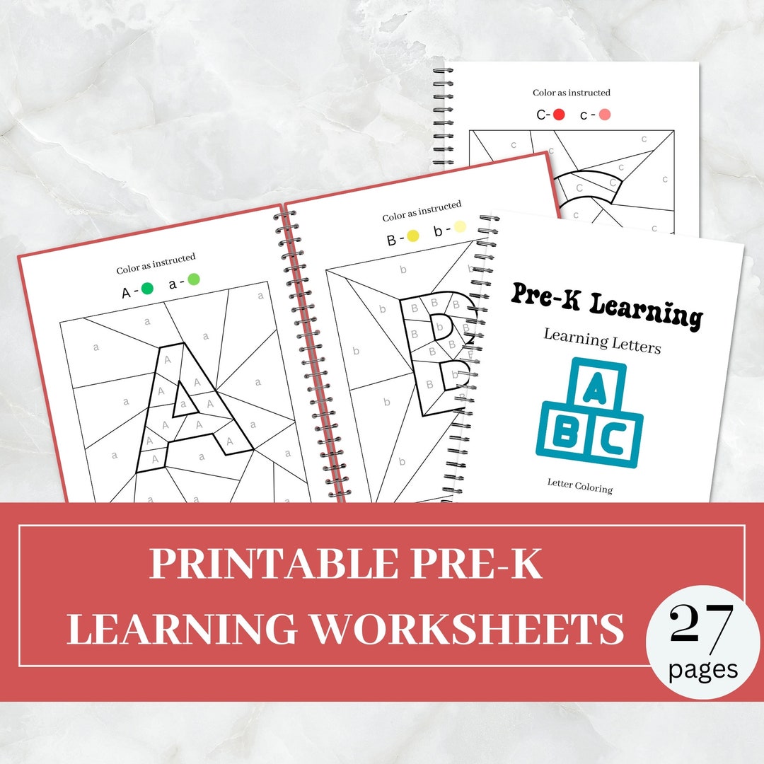 Color by Letter Worksheets for Kids - INSTANT DOWNLOAD Educational ...