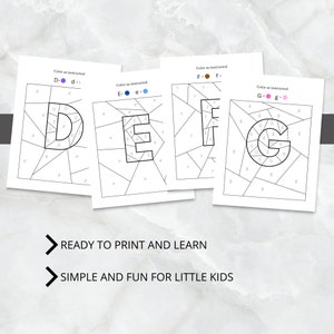 Color by Letter Worksheets for Kids - INSTANT DOWNLOAD Educational ...