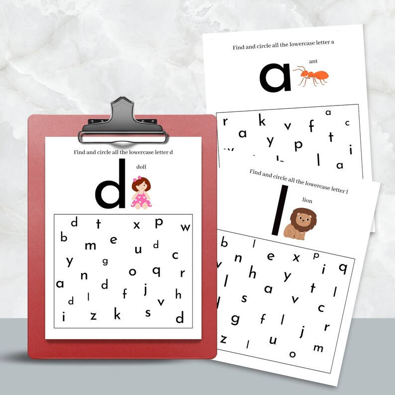 Finding the Letters INSTANT DOWNLOAD Educational Alphabet Worksheets ...