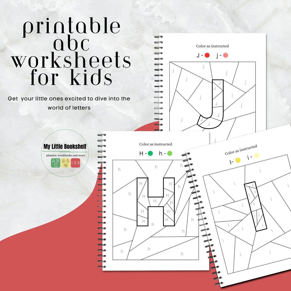 Color by Letter Worksheets for Kids INSTANT DOWNLOAD Educational ...