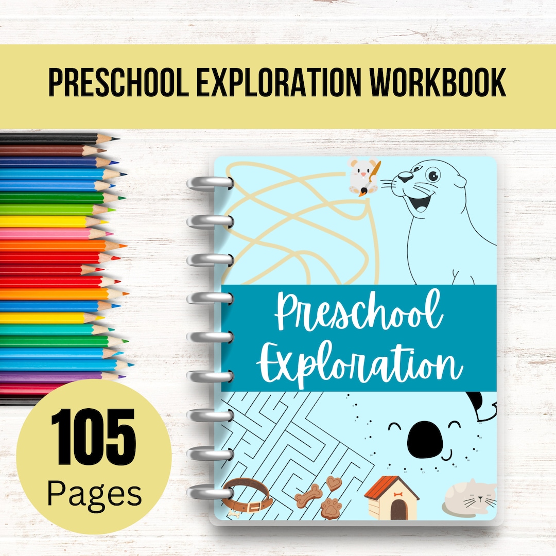 Preschool Workbook - INSTANT DOWNLOAD Fun Learning Worksheets Including ...
