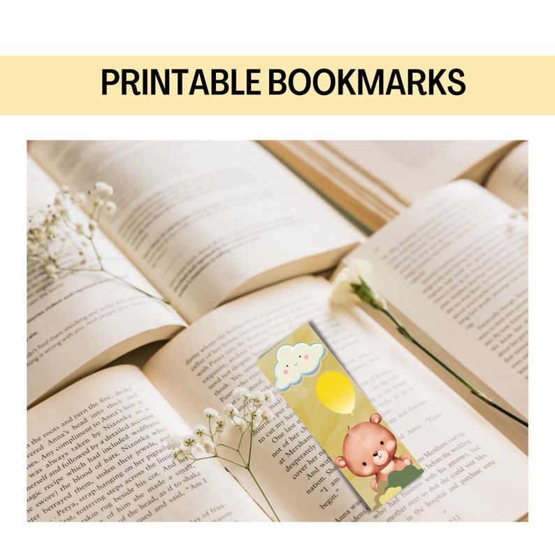 Cute Animal Bookmarks - Set of 4 INSTANT DOWNLOAD and Ready-to-print ...